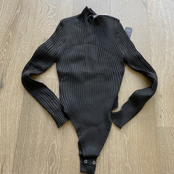 Roma Concept | Tops | Roma Concepts Black Ribbed Turtleneck Bodysuit | Poshmark